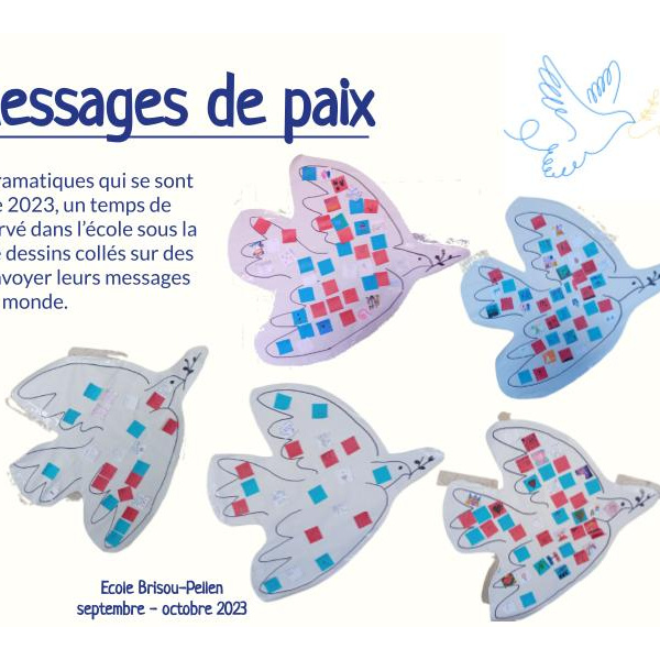 Messages de paix - 16 octobre 2023 - École Evelyne Brisou-Pellen